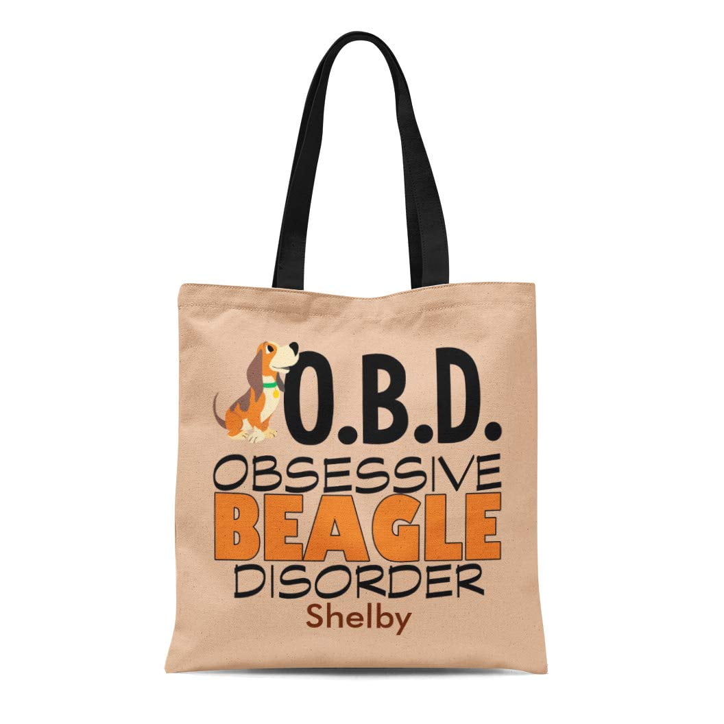 ASHLEIGH Canvas Tote Bag Beagles Funny Beagle Obsessed Obsessive ...