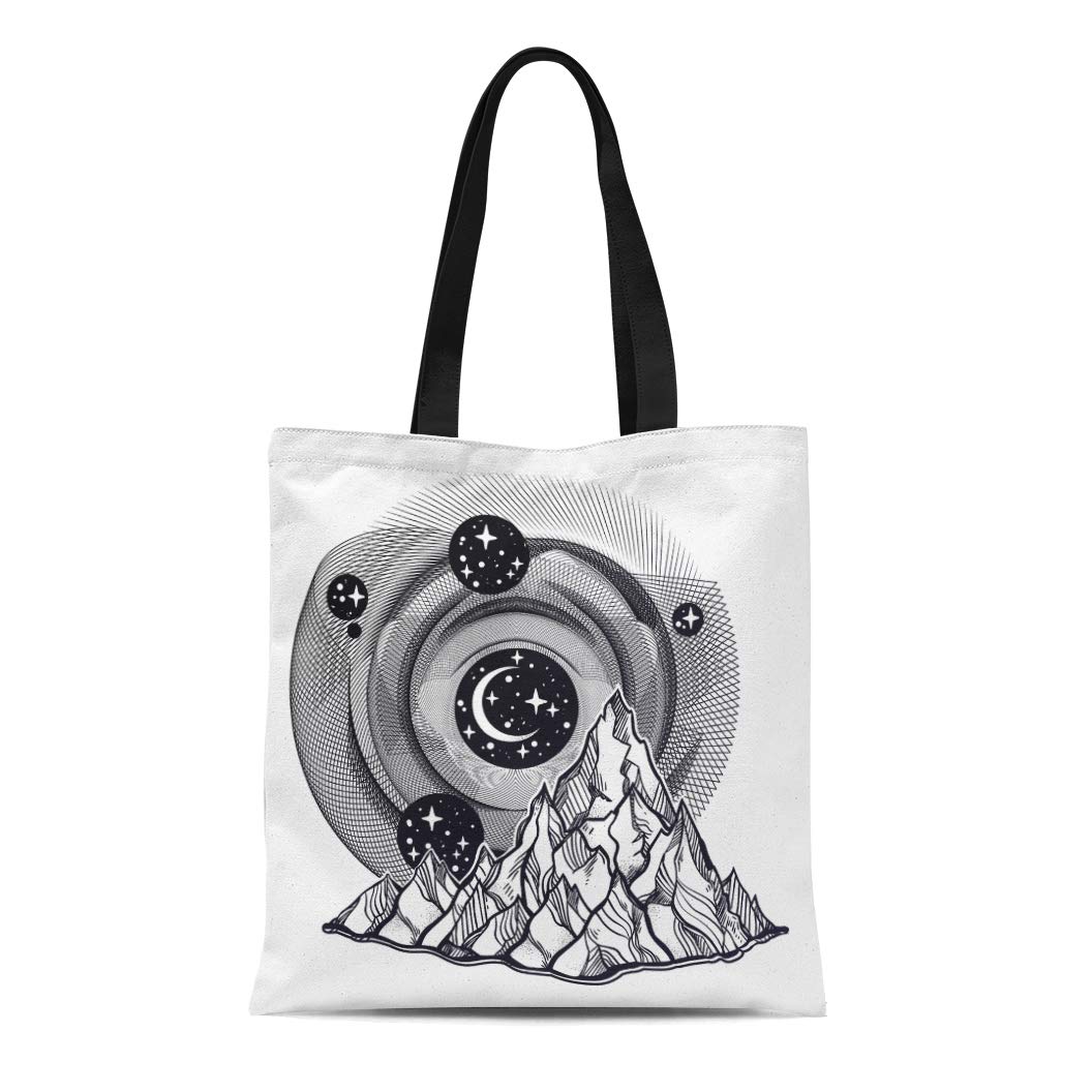 ASHLEIGH Canvas Tote Bag Beautiful Nature Landscape Mountains Infinite ...