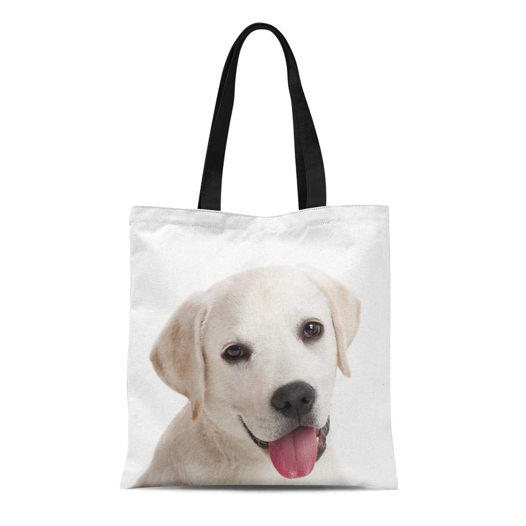 ASHLEIGH Canvas Tote Bag Beige Beautiful Portrait of Labrador Retriever ...