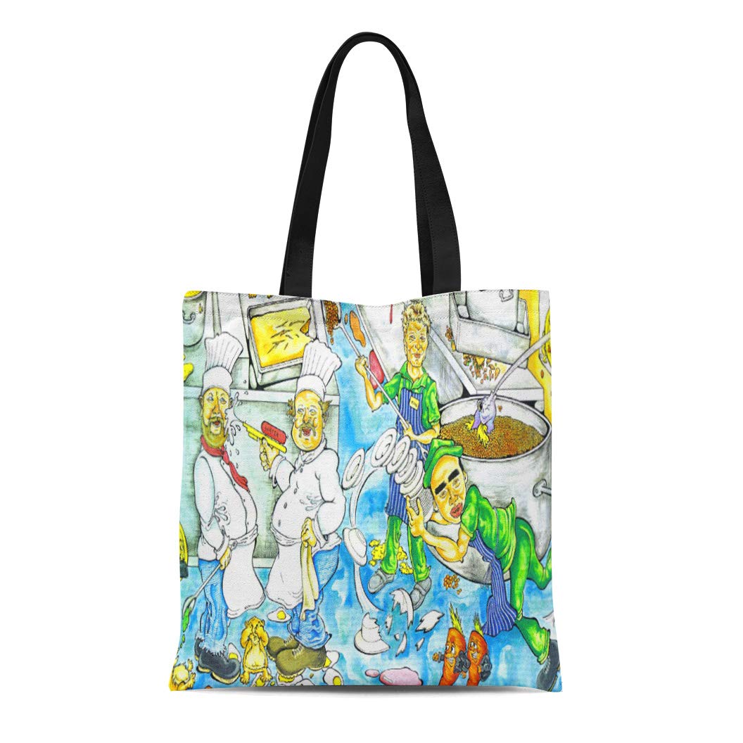 ASHLEIGH Canvas Tote Bag Chef Chaos Cooks Cooking Industrial Restaurant ...