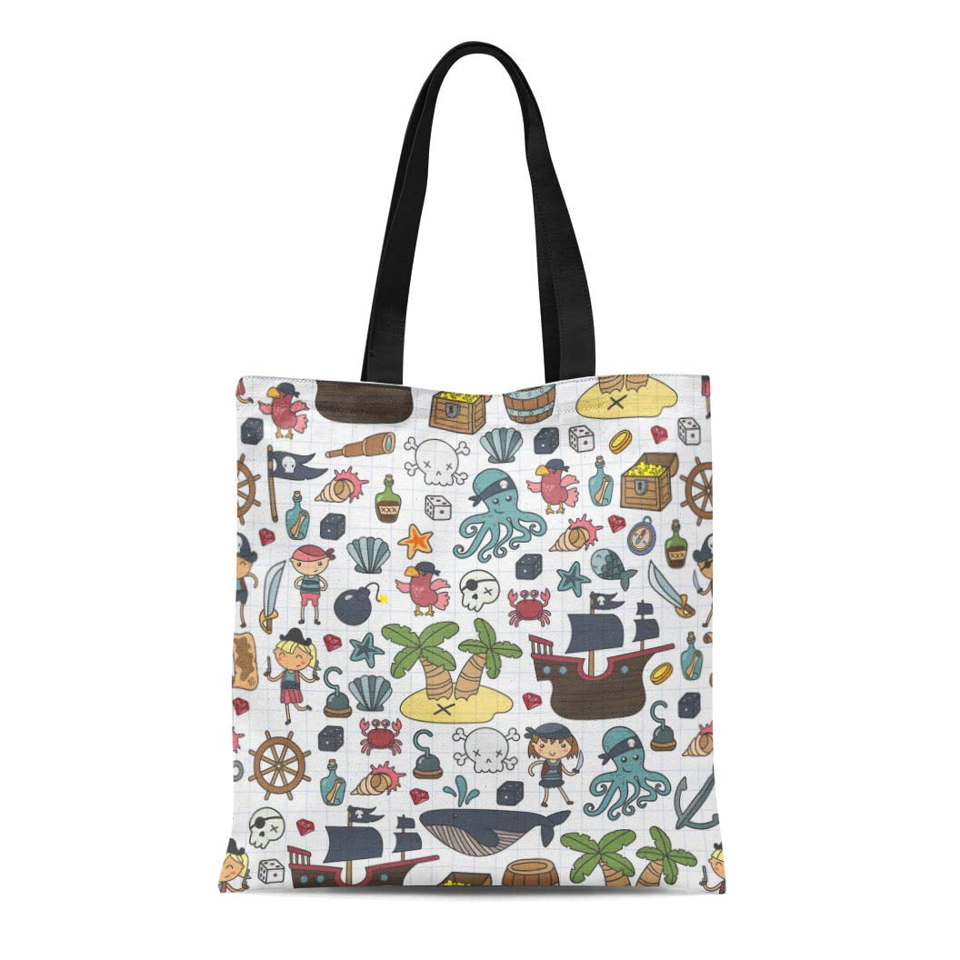 ASHLEIGH Canvas Tote Bag Children Playing Pirates Boys and Girls ...