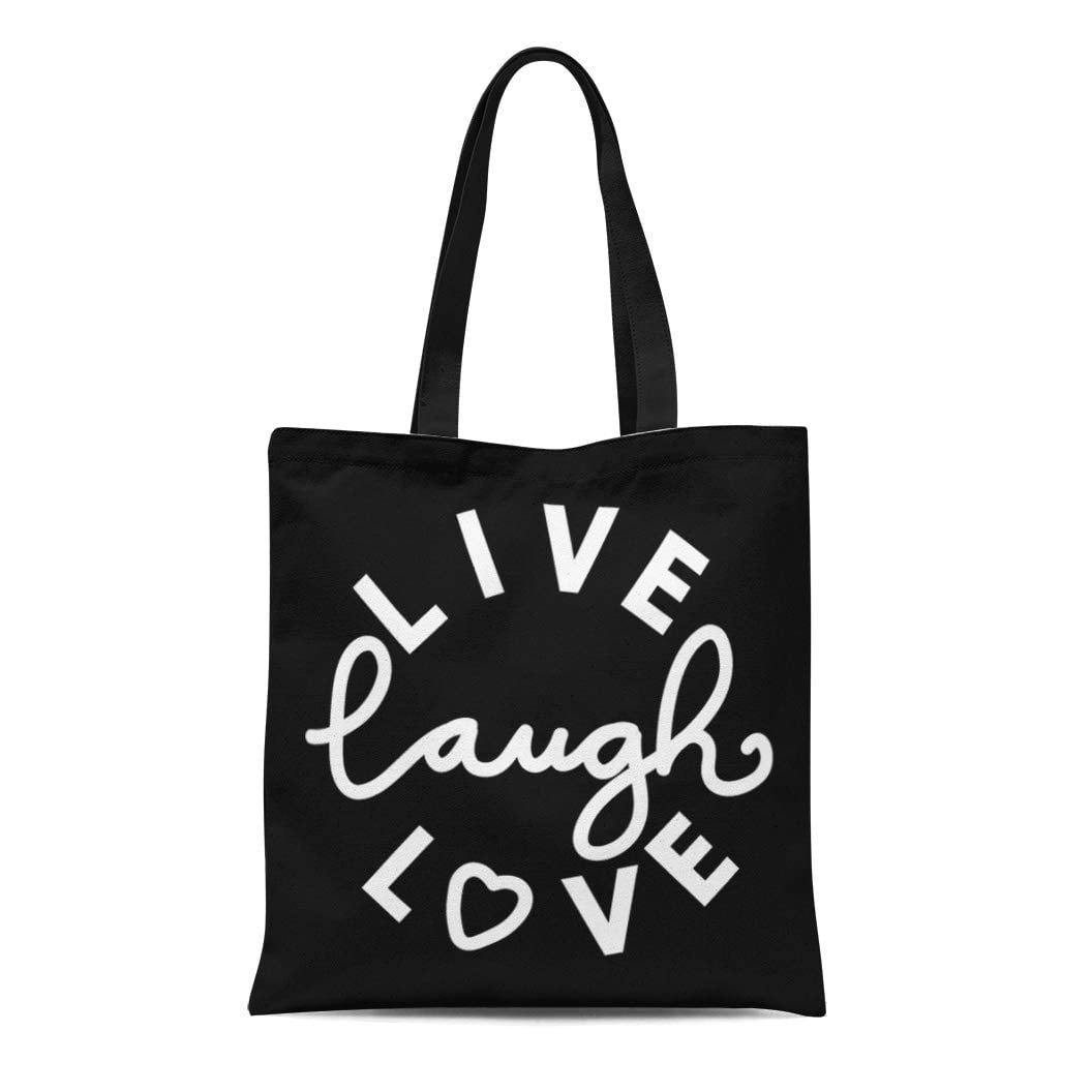 ASHLEIGH Canvas Tote Bag Colorful Alphabet Live Laugh Love Modern ...