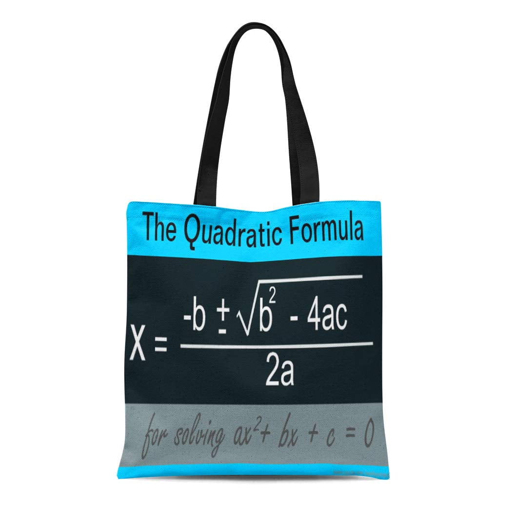 ASHLEIGH Canvas Tote Bag Common Quadratic Formula Math Core Algebra ...
