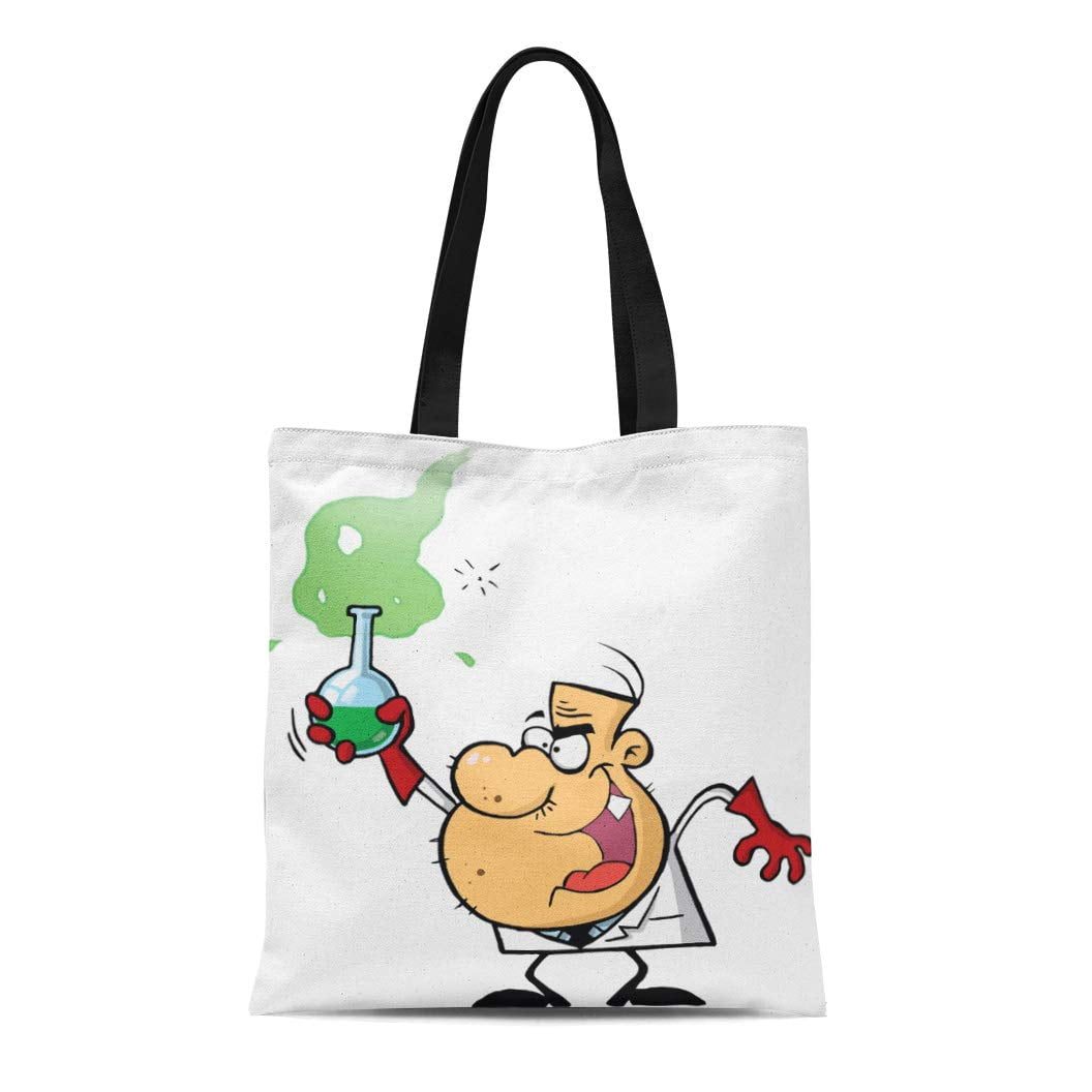ASHLEIGH Canvas Tote Bag Crazy Mad Scientist Science Experiment ...