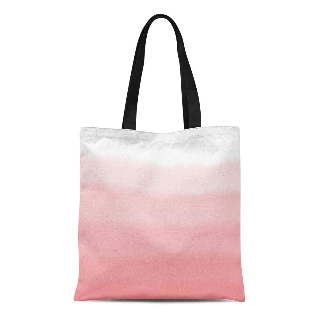 ASHLEIGH Canvas Tote Bag Dip Pink Ombre Watercolor Dye Water ...