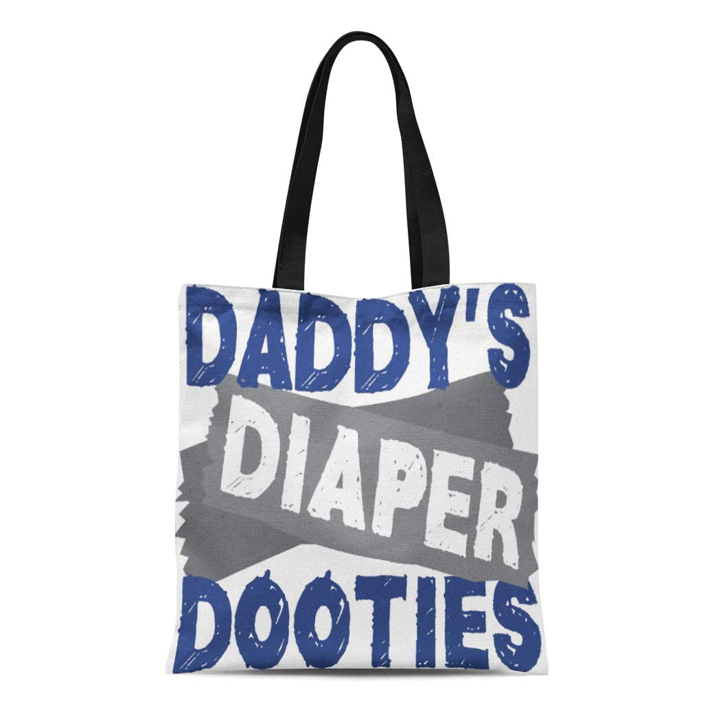 ASHLEIGH Canvas Tote Bag Duties Daddy Diaper Dooties Funny Dad Baby ...