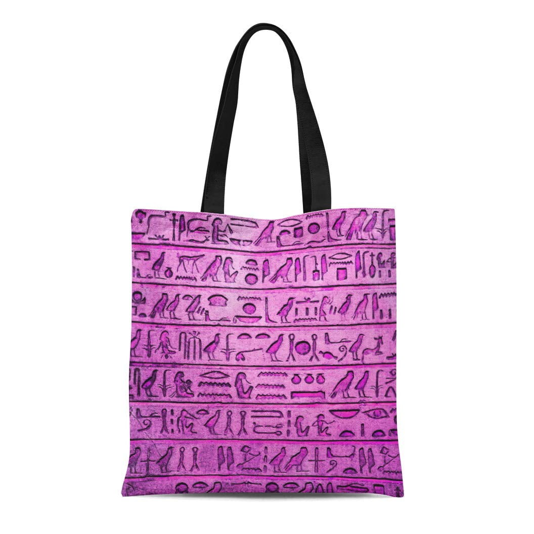 ASHLEIGH Canvas Tote Bag Egypt Ancient Egyptian Hieroglyphs ...