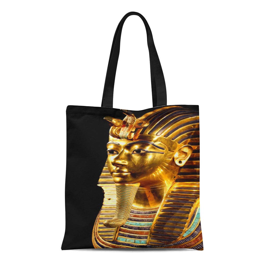 ASHLEIGH Canvas Tote Bag Egypt Pharaon Tutankhamun Egyptian Travel King ...