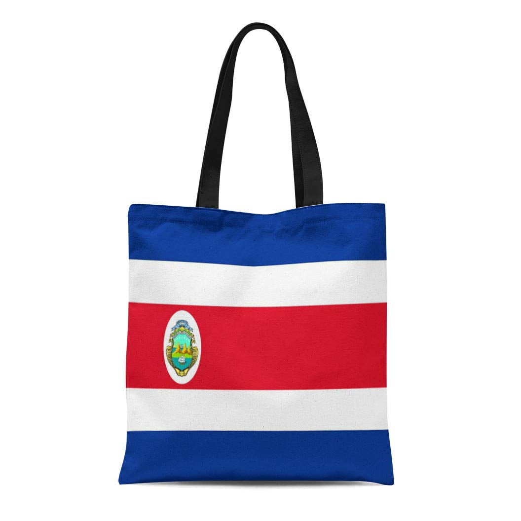 ASHLEIGH Canvas Tote Bag Flag Costa Rica Travel Abstract Artistic Latin ...