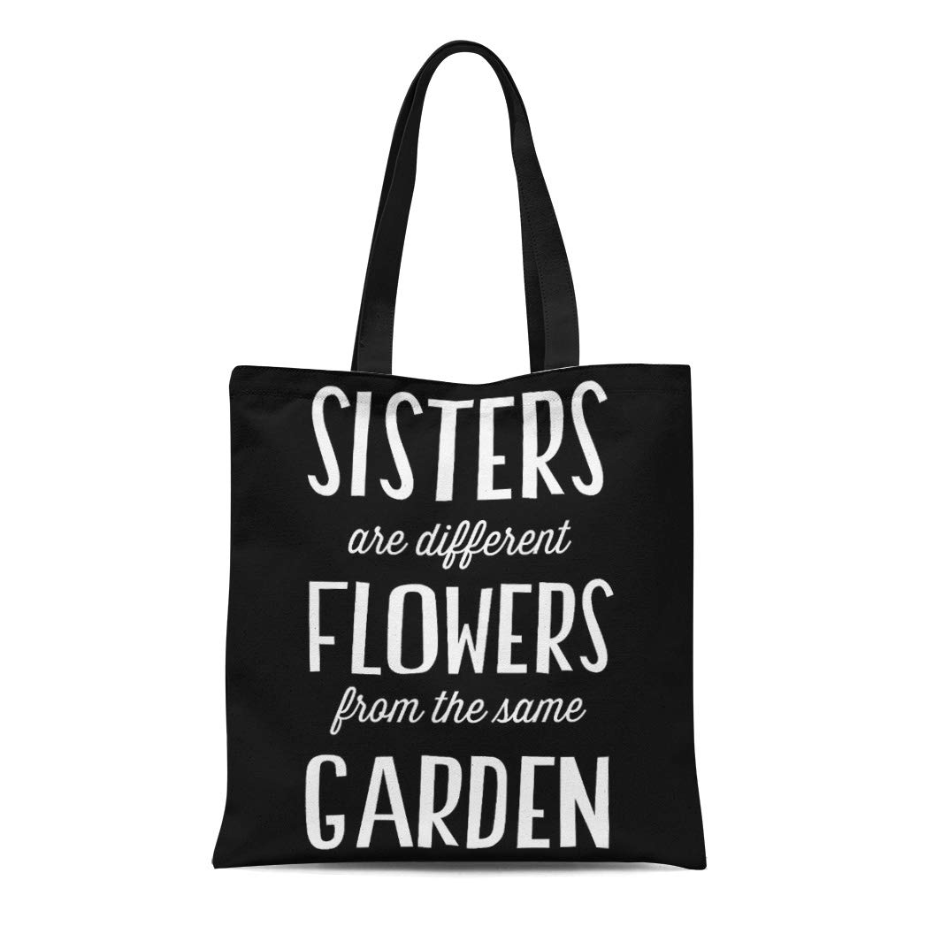 ASHLEIGH Canvas Tote Bag Garden Sisters Are Flowers Family Siblings ...