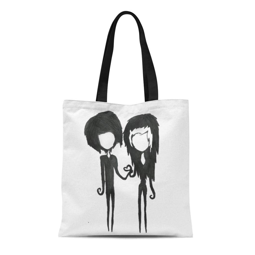 ASHLEIGH Canvas Tote Bag Goth Gothic Emo Couple Cute Outsider Love Boy ...