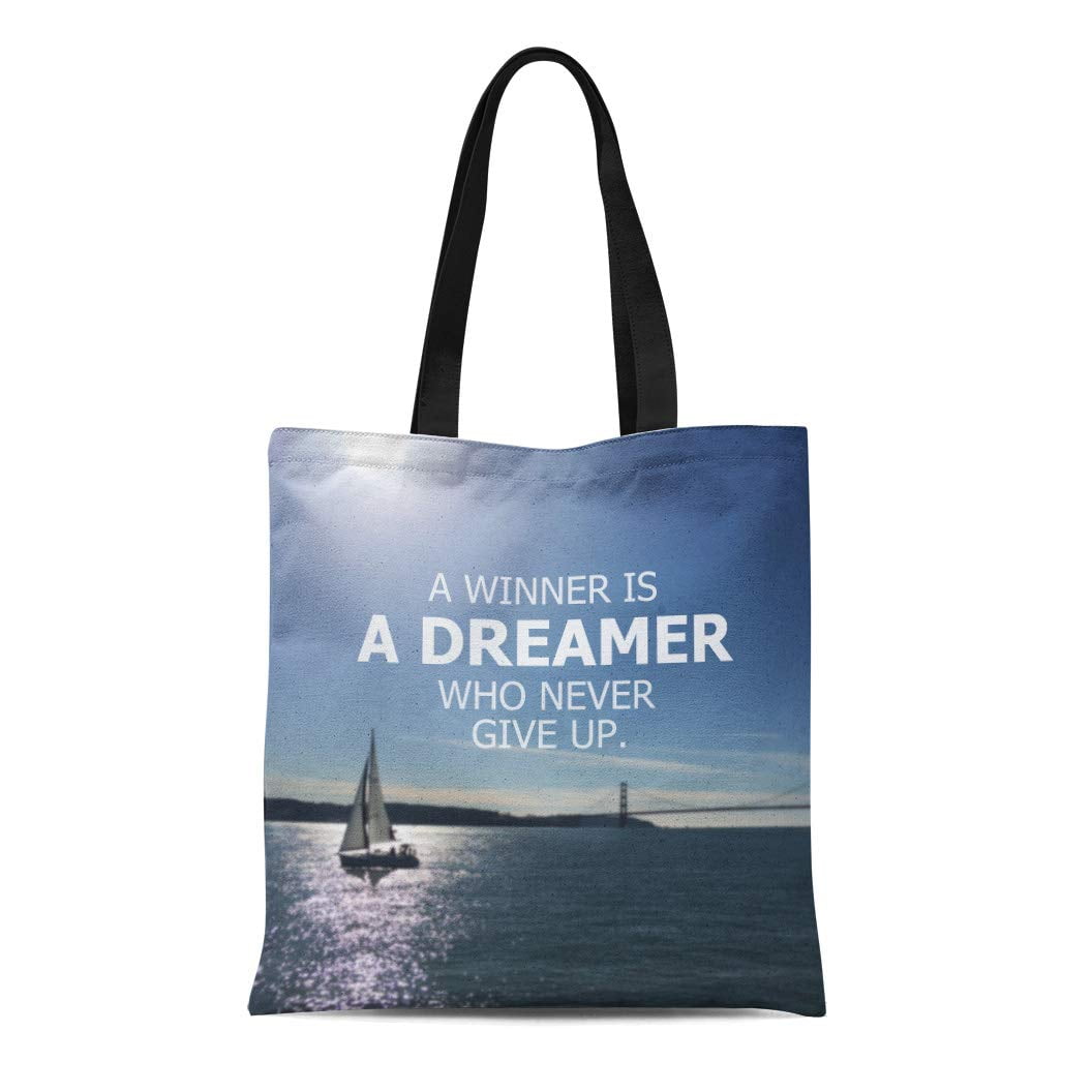 ASHLEIGH Canvas Tote Bag Inspiration Inspirational Ocean Achievement ...