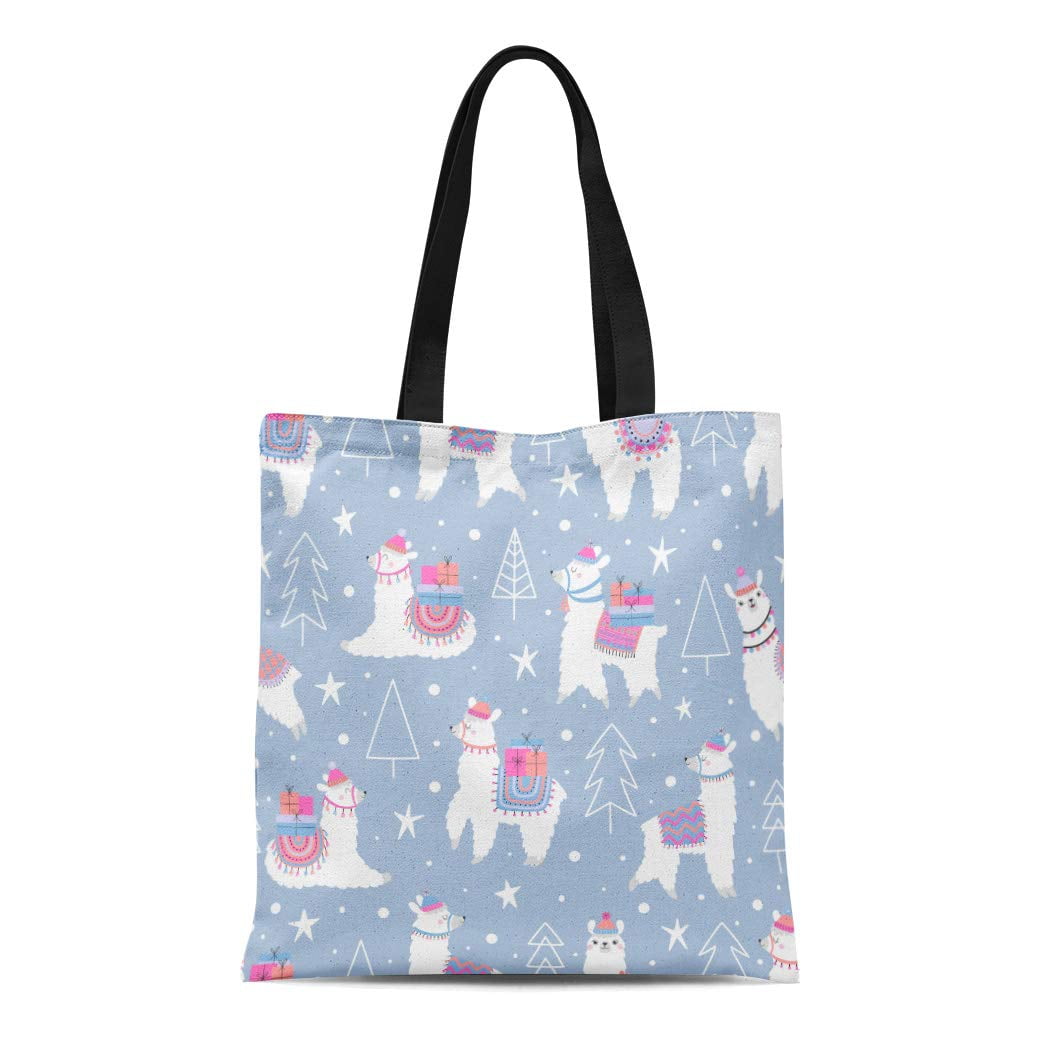 ASHLEIGH Canvas Tote Bag Llama Christmas Lama Alpaca America Cartoon ...