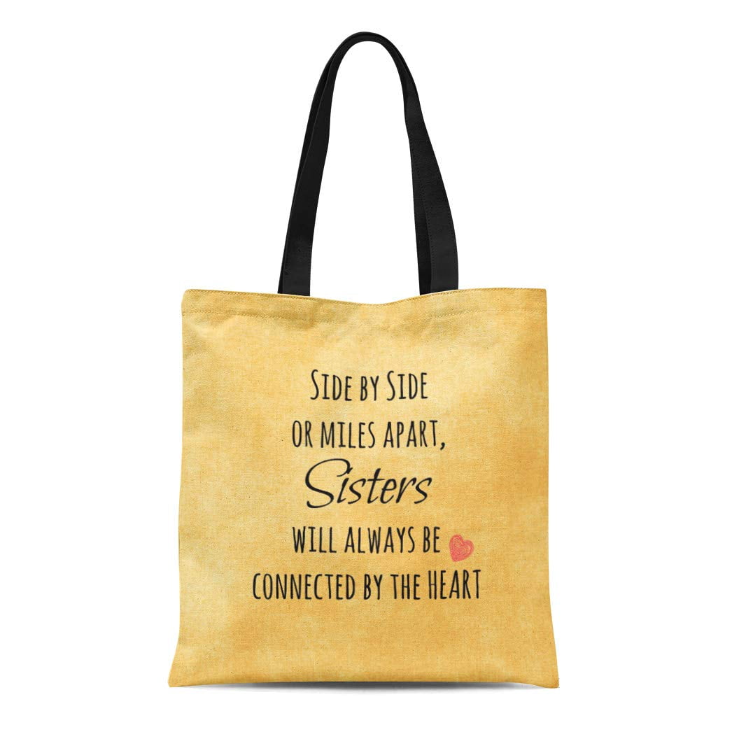 ASHLEIGH Canvas Tote Bag Love Inspirational Sister Expressions Family ...