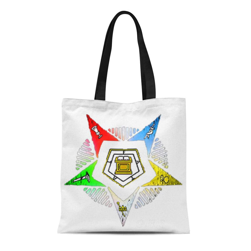 ASHLEIGH Canvas Tote Bag Masonic O E Duck Mason Order the Eastern Star ...