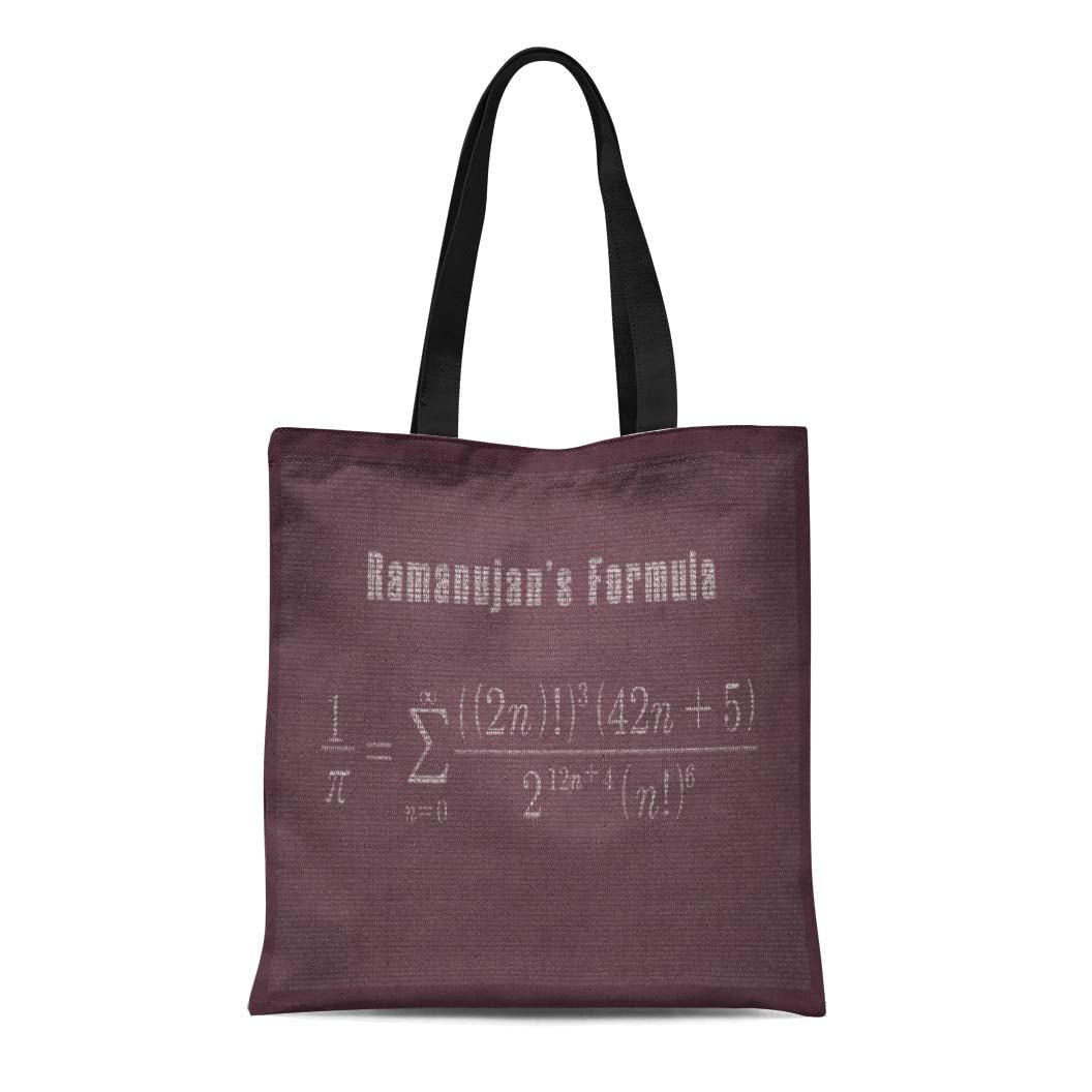 ASHLEIGH Canvas Tote Bag Mathematics Ramanujan Pi Math Classroom ...