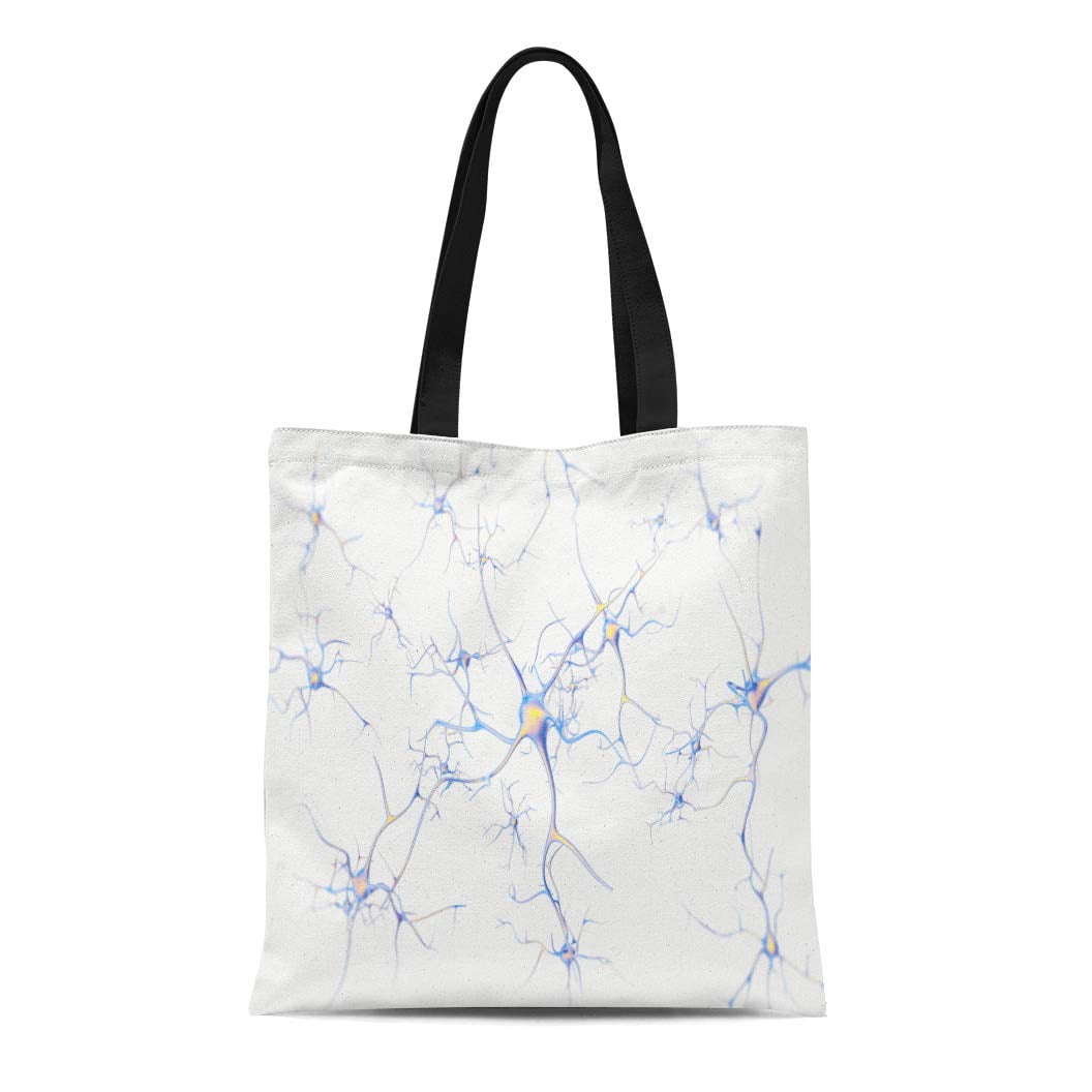 ASHLEIGH Canvas Tote Bag Nerve Neurons in the Brain on Focus Effect 3D ...