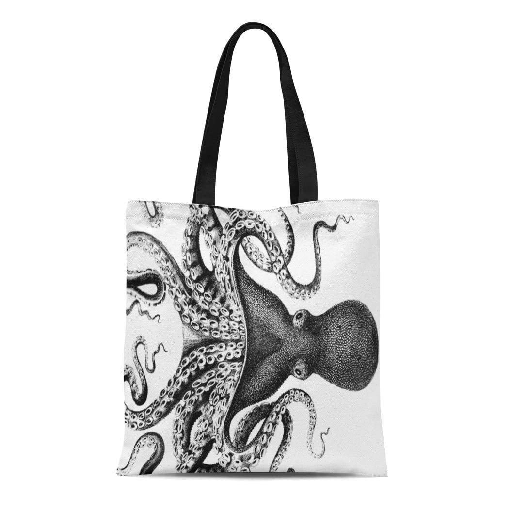 ASHLEIGH Canvas Tote Bag Octopus Giant Sea Squid Tentacles Ocean ...