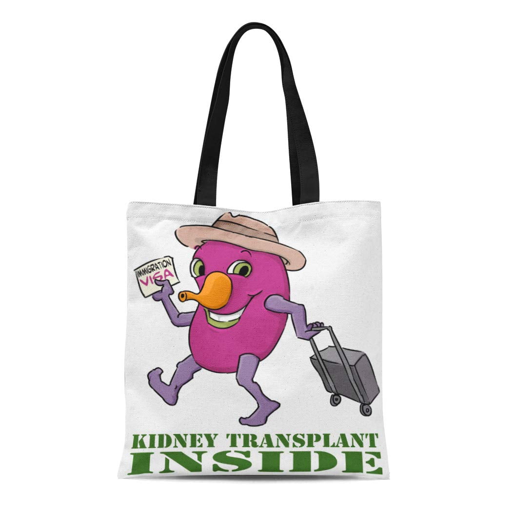 ASHLEIGH Canvas Tote Bag Organ Kidney Transplant Inside Donation ...