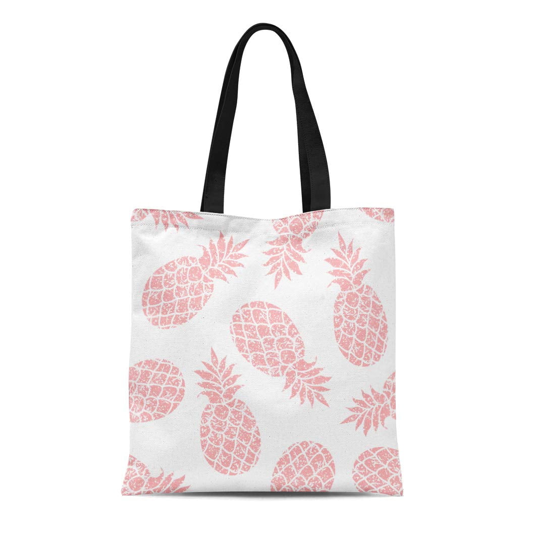ASHLEIGH Canvas Tote Bag Pattern Pineapple Silhouette Home Sweet ...