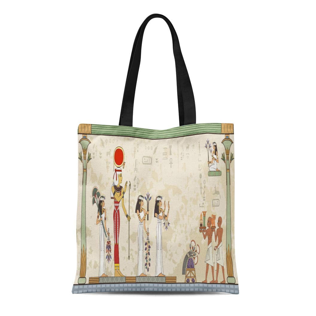 ASHLEIGH Canvas Tote Bag Pesach Murals Ancient Egypt Scene Egyptian ...