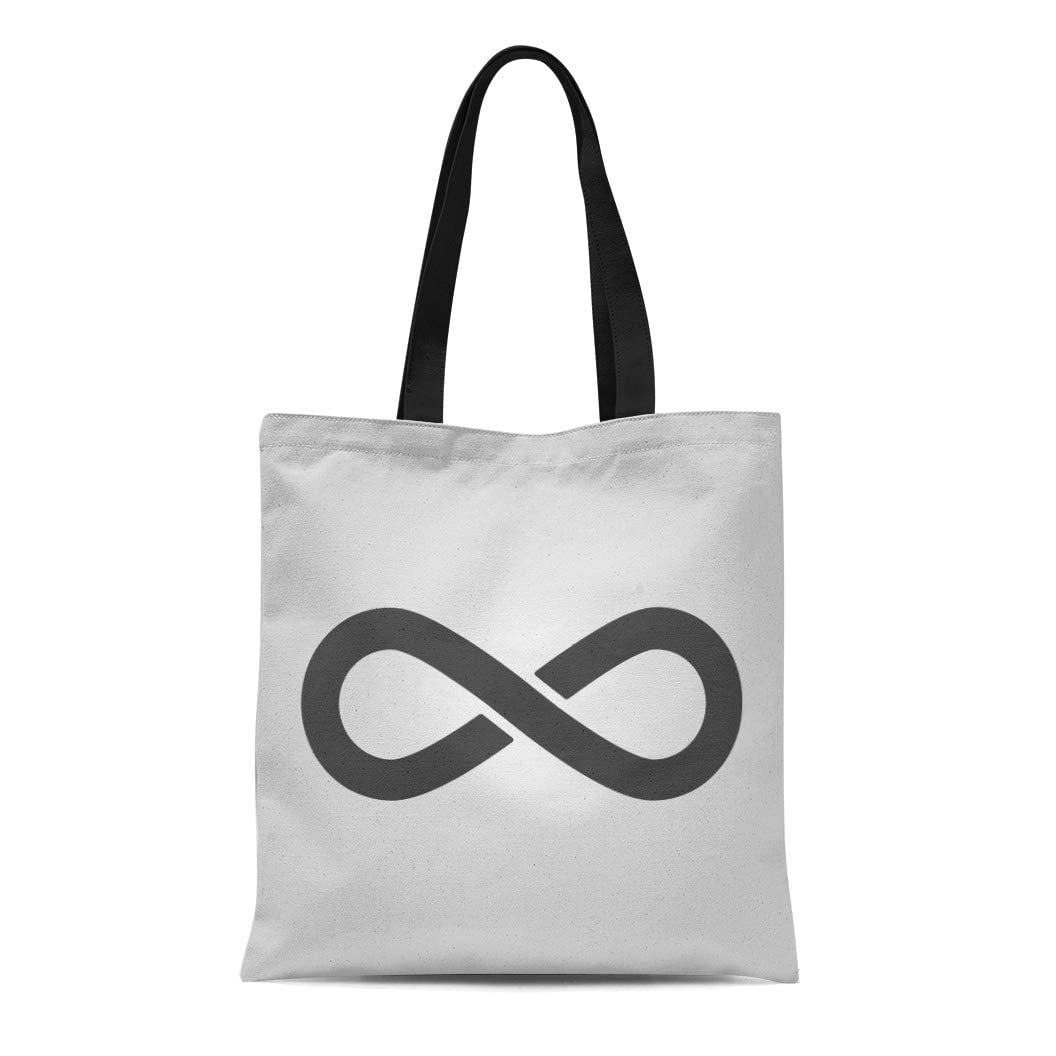 ASHLEIGH Canvas Tote Bag Philosophy the Infinity Symbol Flat Infinite ...