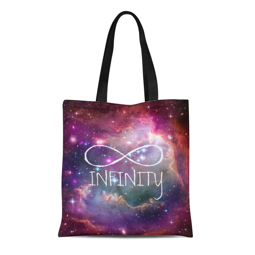 ASHLEIGH Canvas Tote Bag Purple Outer Infinity Space Galaxy Symbolism ...