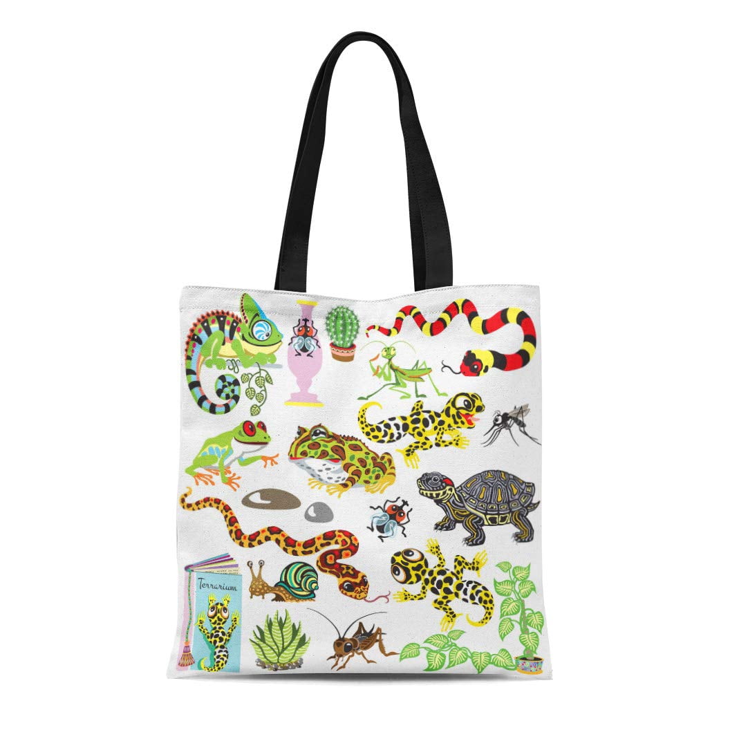 ASHLEIGH Canvas Tote Bag Red Snake Reptiles Amphibians and Insects ...