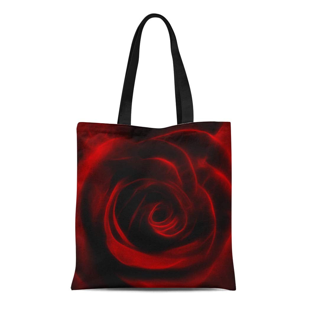 ASHLEIGH Canvas Tote Bag Roses Red Rose Flower Floral Garden Customized ...
