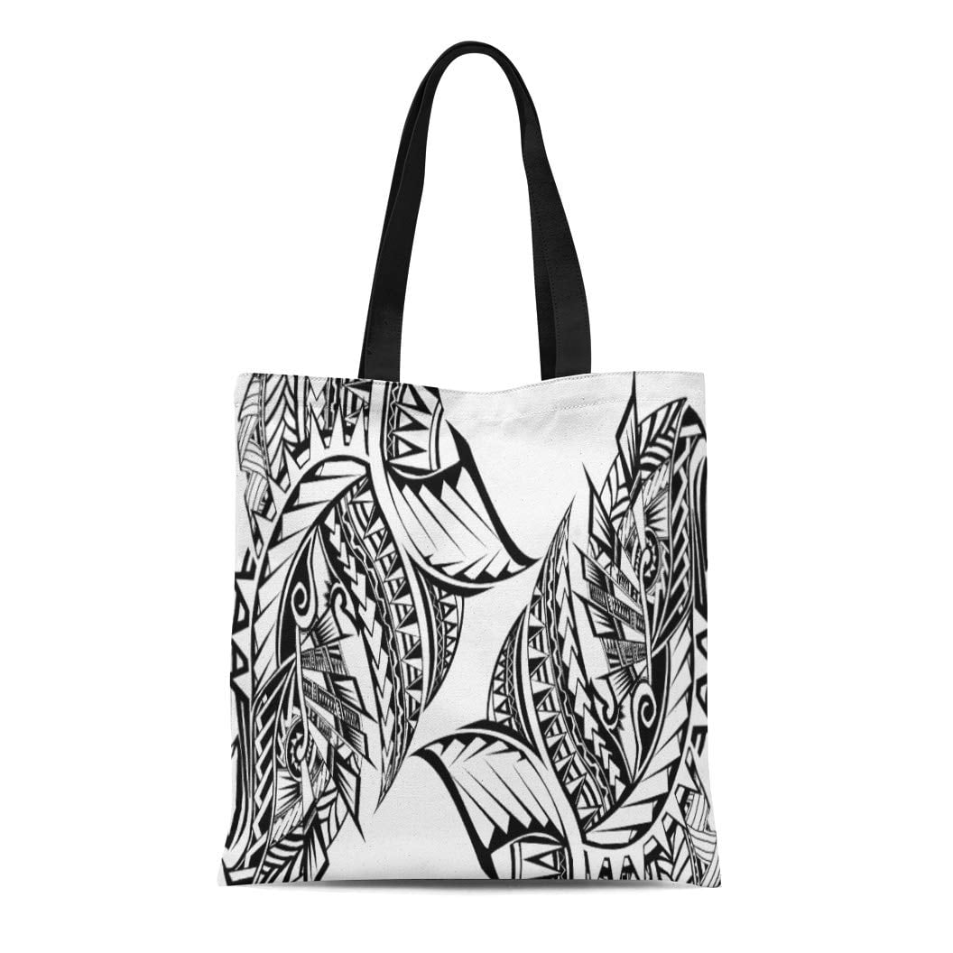 ASHLEIGH Canvas Tote Bag Samoa Polynesian Tattoo Pacific Island Nesian ...