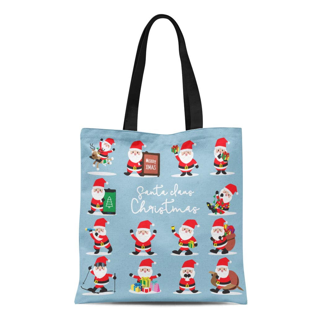 ASHLEIGH Canvas Tote Bag Santa Clauses for Christmas Character Mary and ...