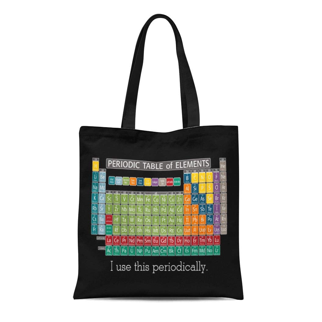ASHLEIGH Canvas Tote Bag Teacher Periodically Periodic Table of ...