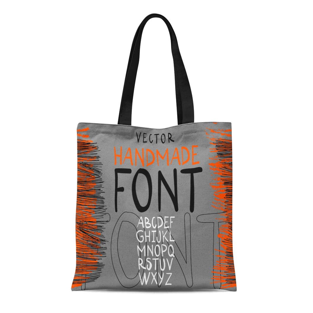 ASHLEIGH Canvas Tote Bag Watercolor Latin Alphabet Capital Letters ...