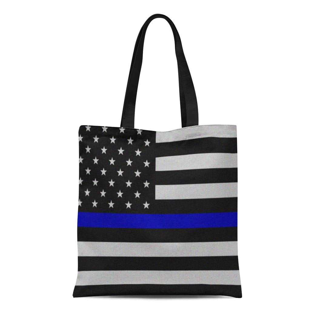 ASHLEIGH Canvas Tote Bag Wife Thin Blue Line Flag Law Enforcement ...