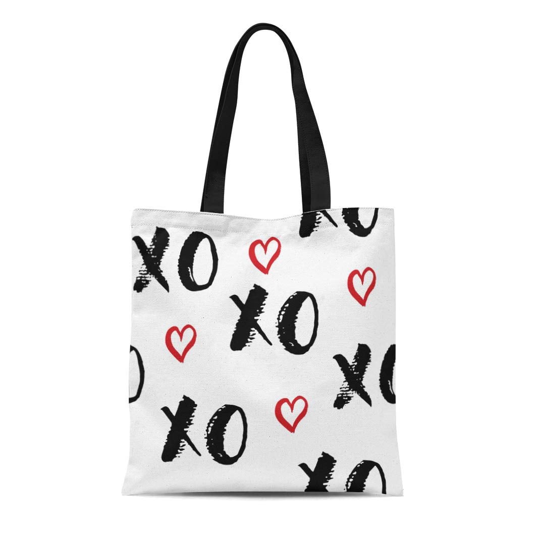 ASHLEIGH Canvas Tote Bag Xoxo Brush Lettering Signs Calligraphiv C Hugs ...