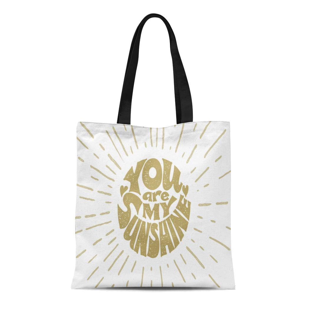 ASHLEIGH Canvas Tote Bag Yellow Abstract You Are My Sunshine Rgb Global ...