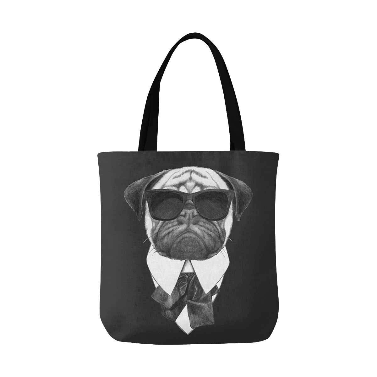 ASHLEIGH Cool Pug Dog with Sunglasses Unisex Canvas Tote Canvas ...