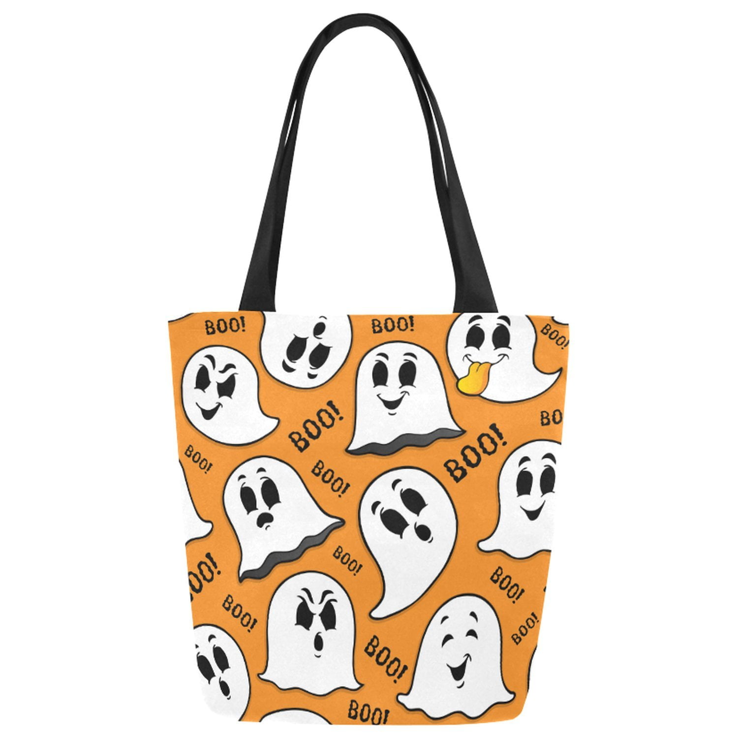 ASHLEIGH Cute Cartoon Ghosts Canvas Tote Bag Shoulder Handbag Grocery ...