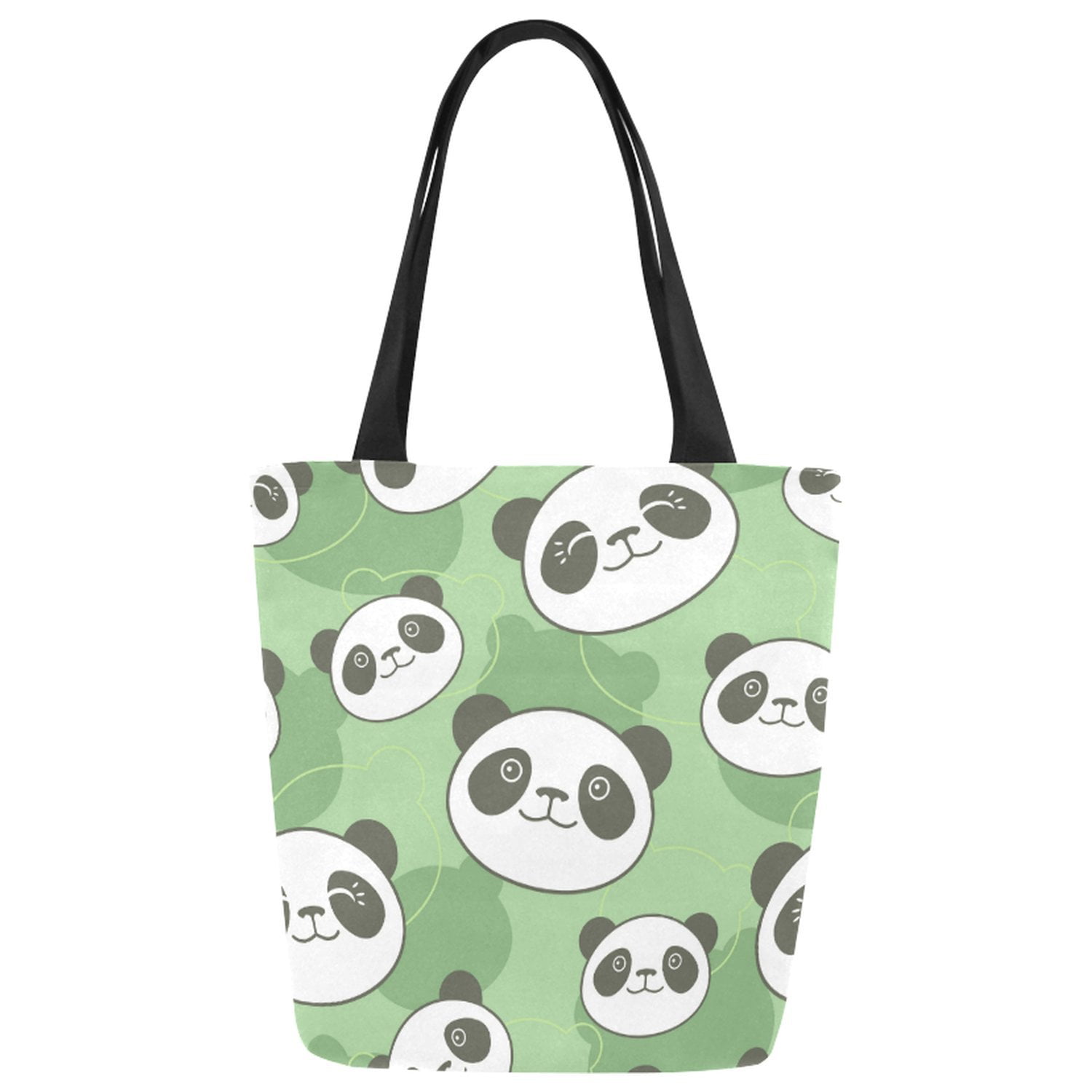ASHLEIGH Cute Cartoon Panda Canvas Tote Bag Shoulder Handbag Grocery ...