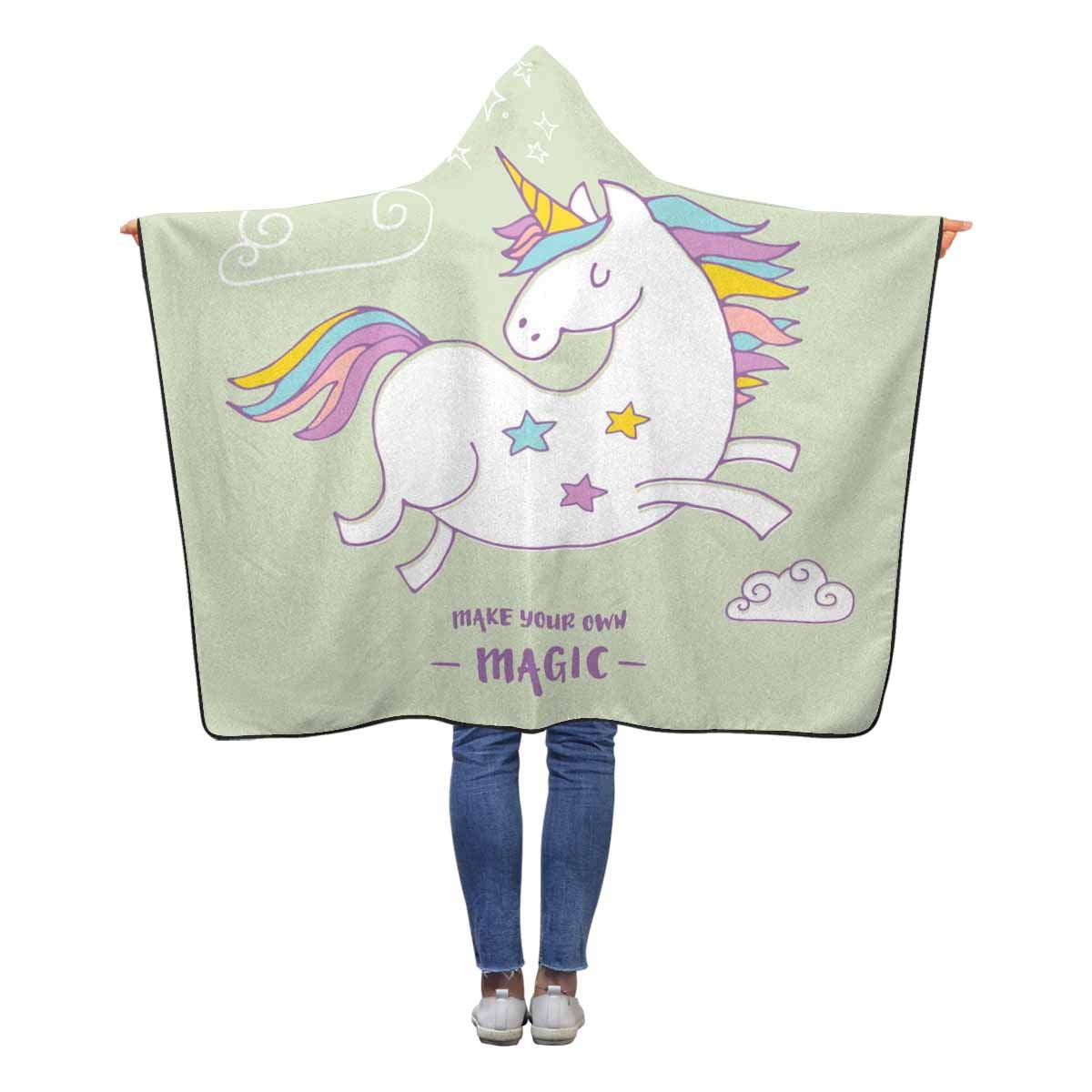 ASHLEIGH Cute Magic Unicorn Hooded Throw Blanket 50x60 inches Kids ...
