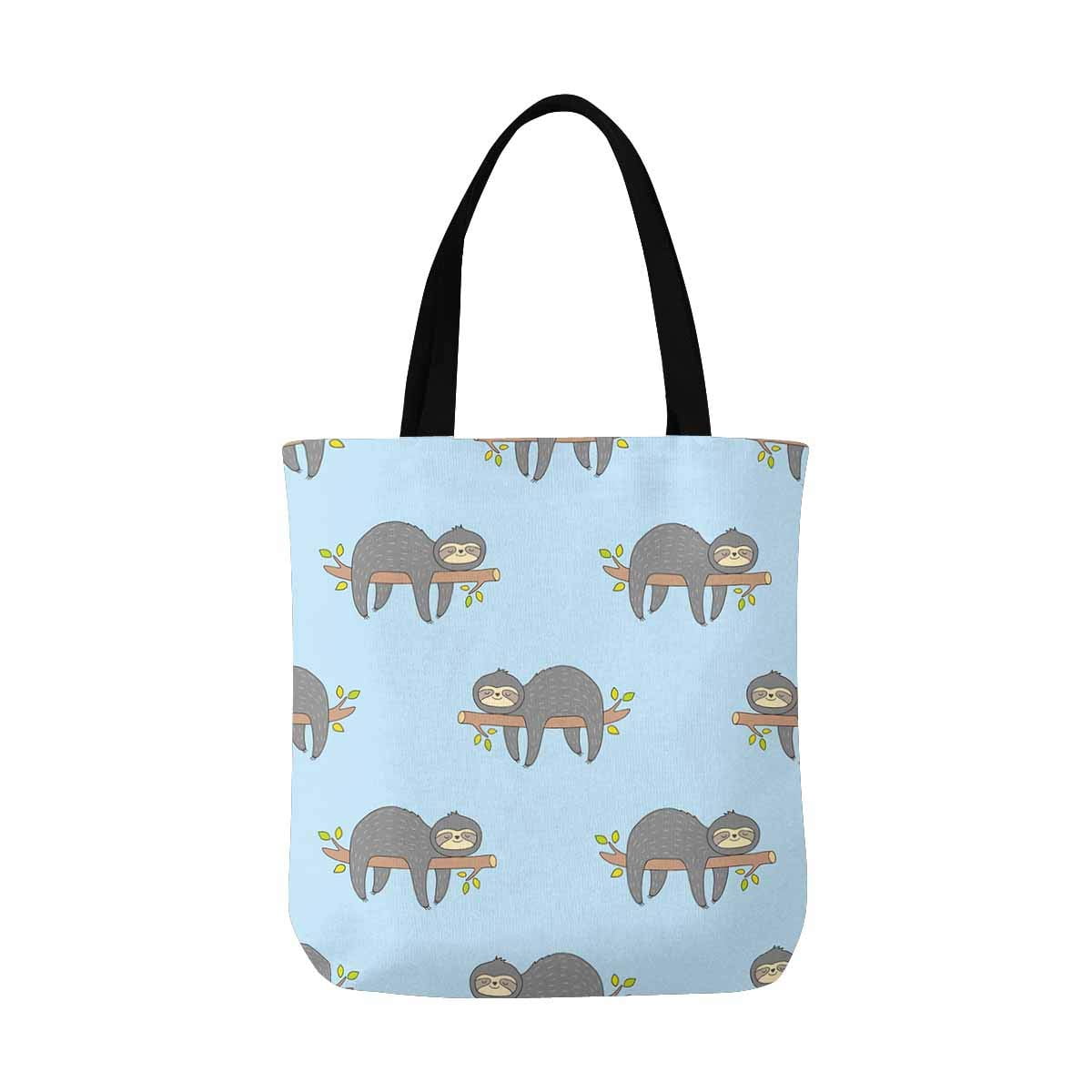 ASHLEIGH Cute Sloths on Blue Reusable Grocery Bags Shopping Bag Canvas ...