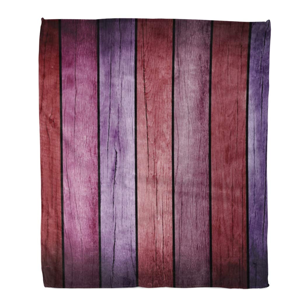 ASHLEIGH Flannel Throw Blanket Blue Wood Colored Wooden Purple Abstract ...