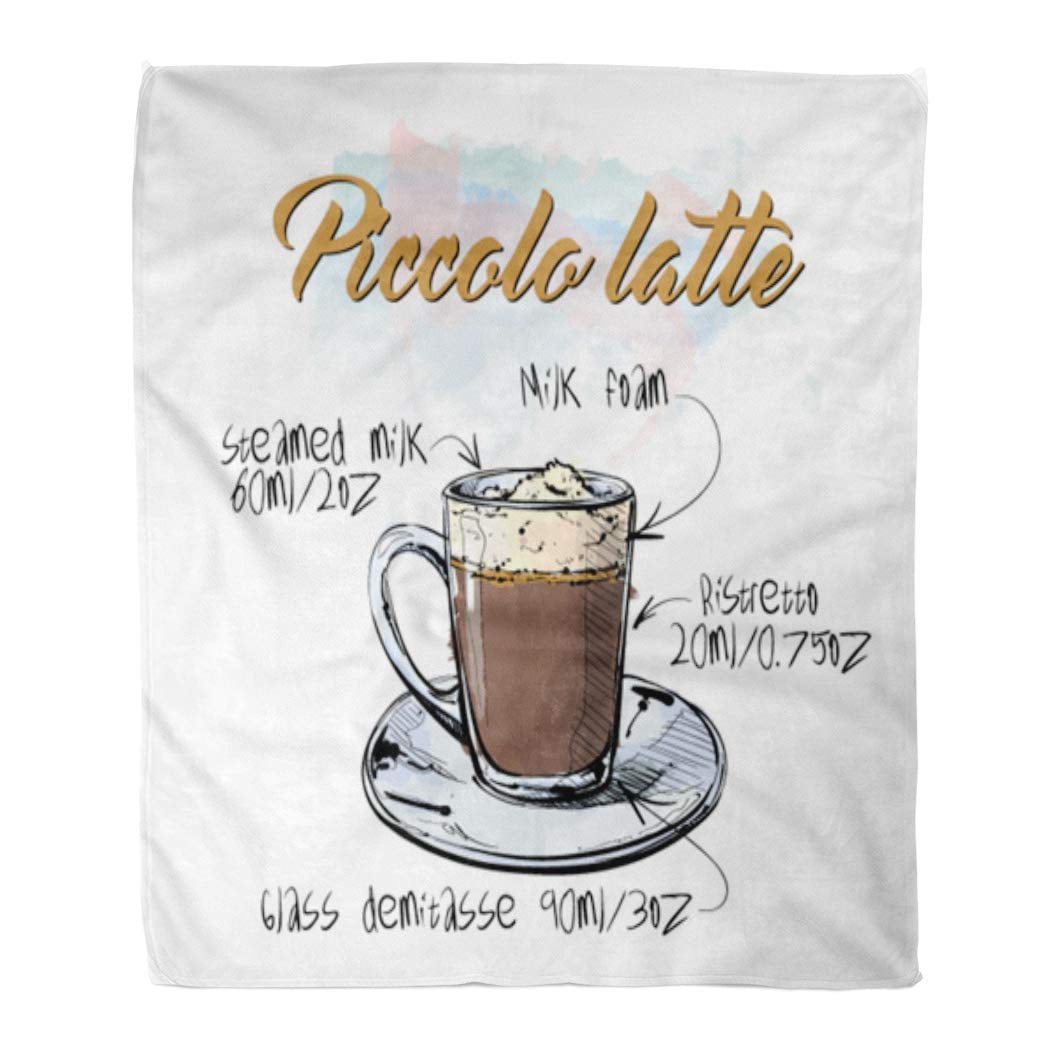ASHLEIGH Flannel Throw Blanket Colorful Cake of Coffee Cup Watercolor ...
