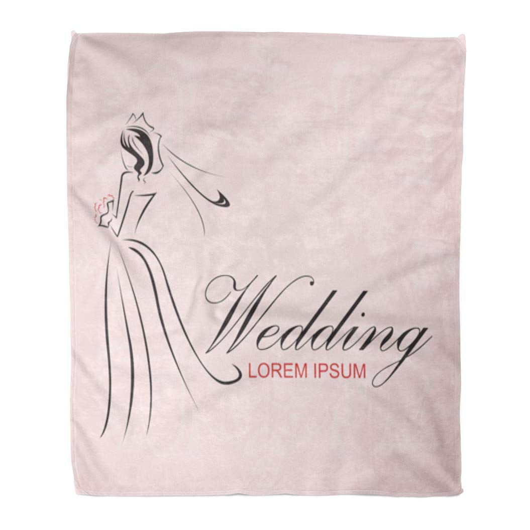 ASHLEIGH Flannel Throw Blanket Dress Wedding Bride Groom Line Adore ...