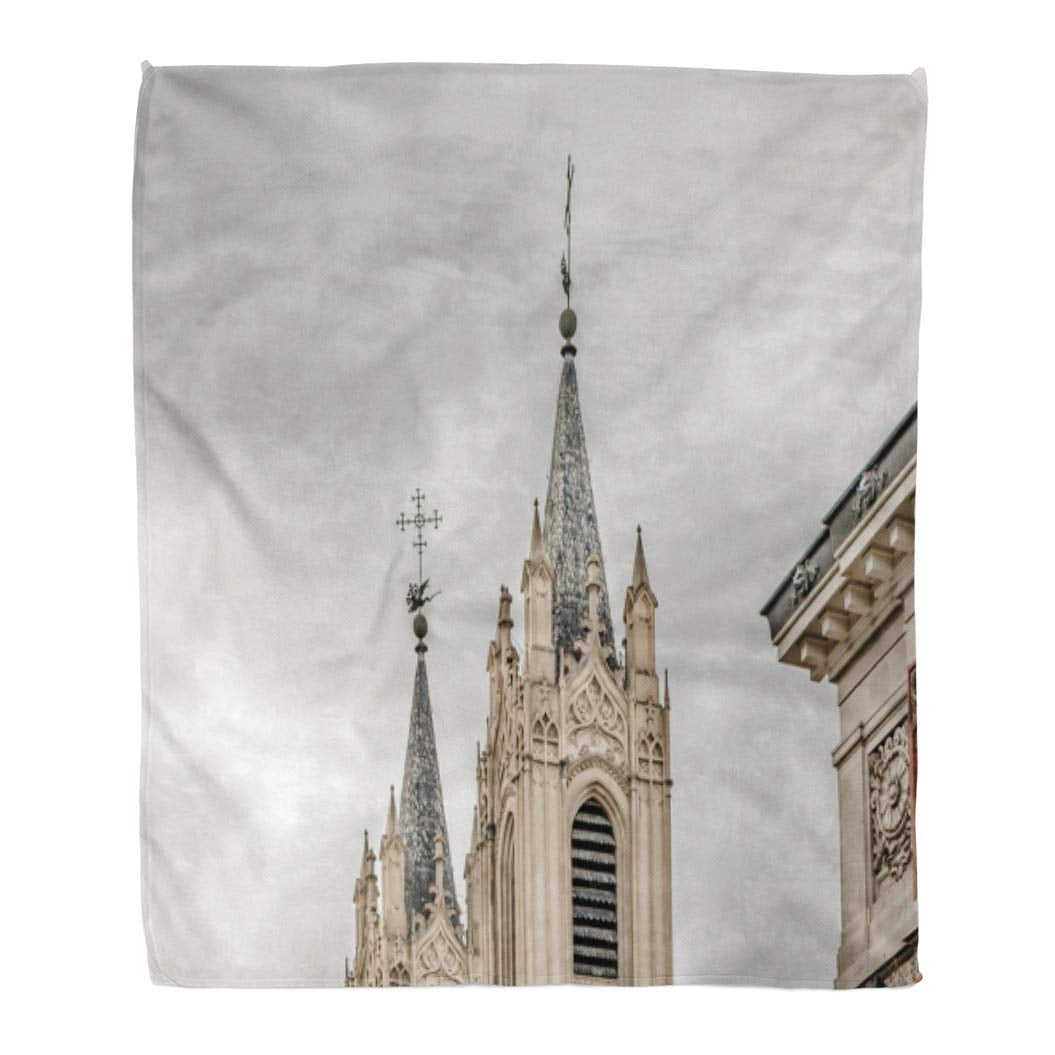 ASHLEIGH Flannel Throw Blanket Exterior View of San Jeronimo El Real ...