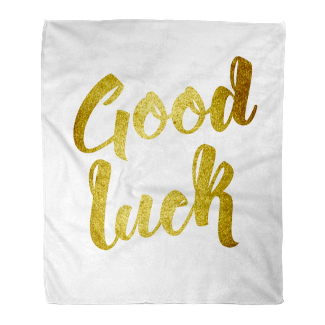 ASHLEIGH Flannel Throw Blanket Farewell Good Luck Wish Note Lettering ...