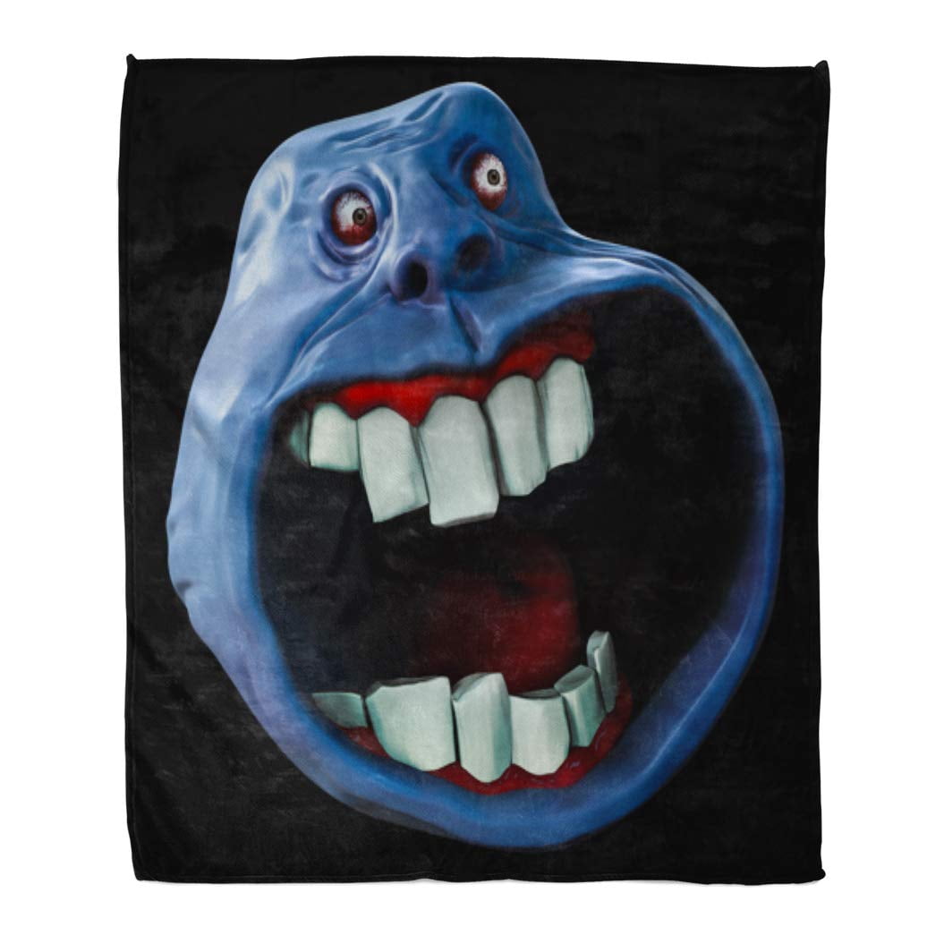 ASHLEIGH Flannel Throw Blanket Internet Meme Surprised Forever Alone ...
