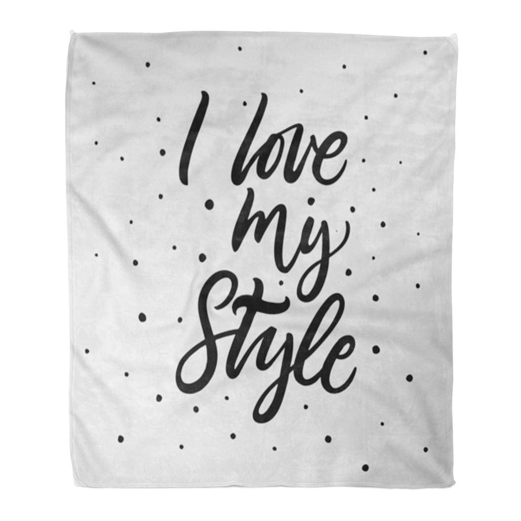 ASHLEIGH Flannel Throw Blanket Slogan I Love My Inspirational Quote ...