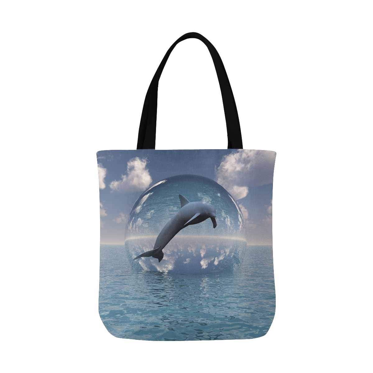 ASHLEIGH Flying Dolphin in Glass Globe Reusable Grocery Bags Shopping ...