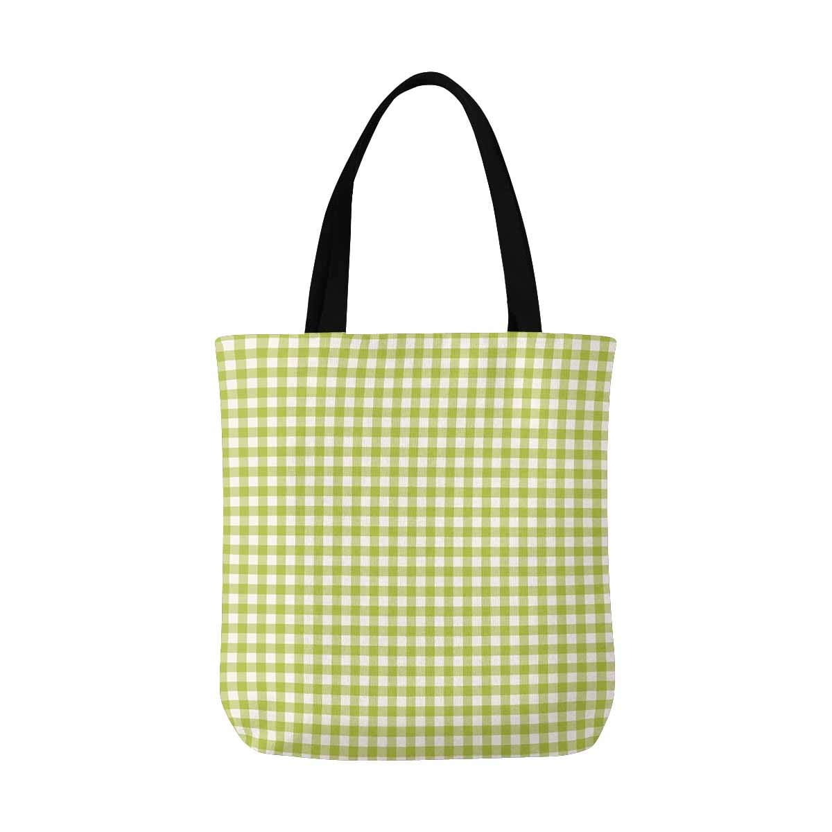 ASHLEIGH Green Checkered Pattern Reusable Grocery Bags Shopping Bag ...